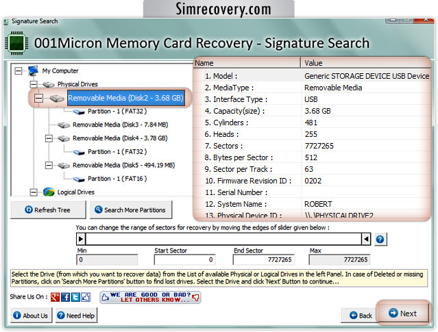 Screenshots of Memory Card Data Recovery Software to know how to ...